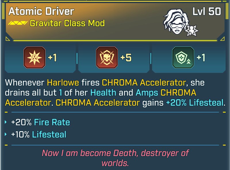 Borderlands 4 How to Unlock the Legendary Atomic Driver Gravitar Class Mod